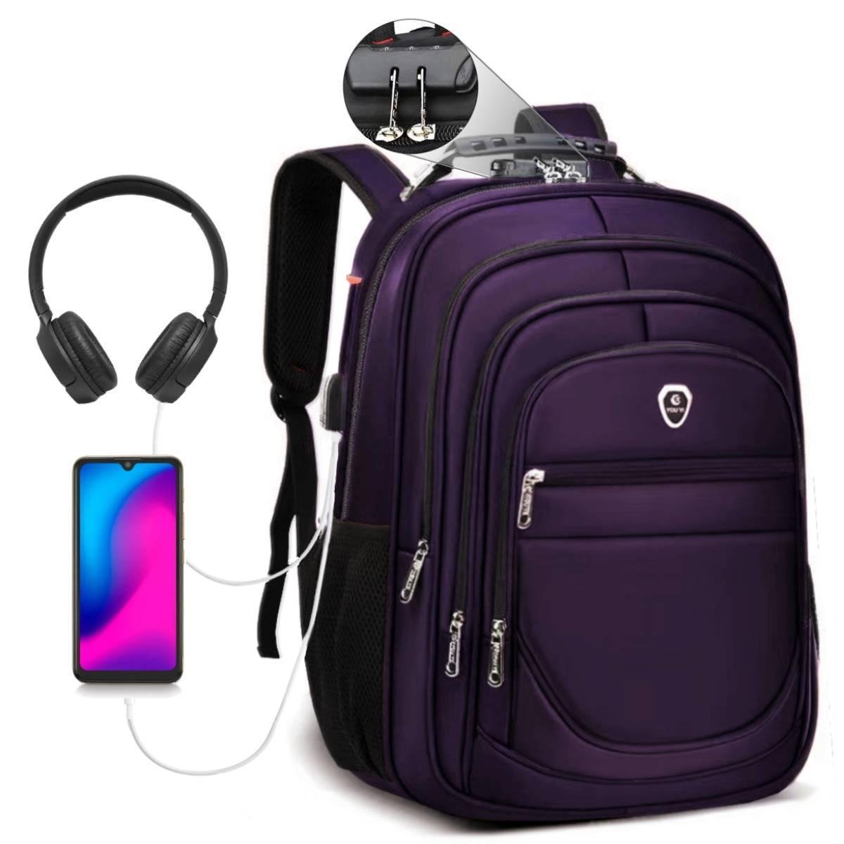 Mochila Executiva Grande Masculina Feminina Espaço Para Notebook Trava ...