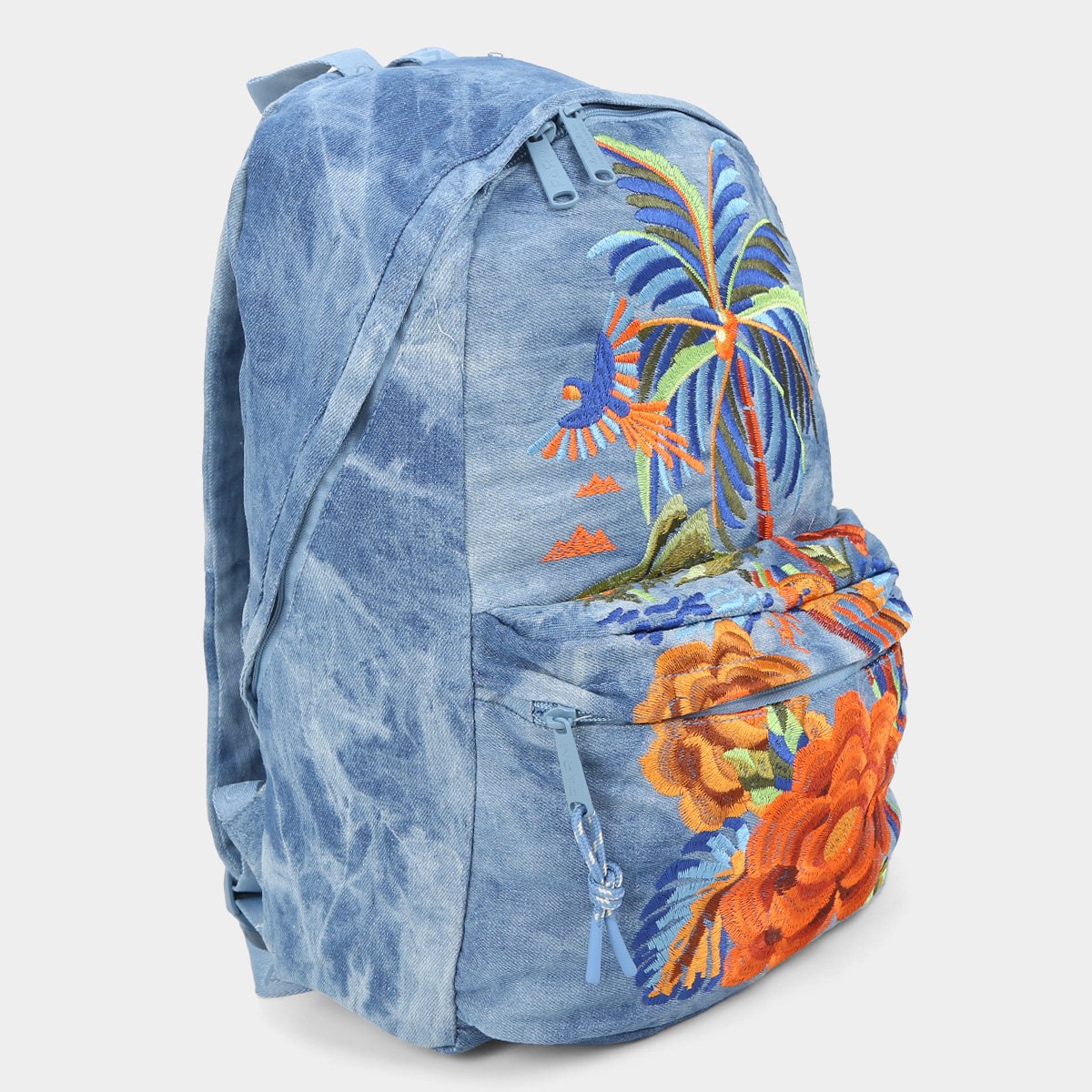Mochila Farm Xodó Rio de Cor Jeans Feminina - Azul | Netshoes