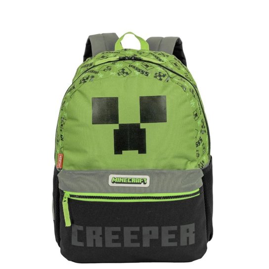 Mochila Minecraft Creper Grande Sestini - Verde | Netshoes