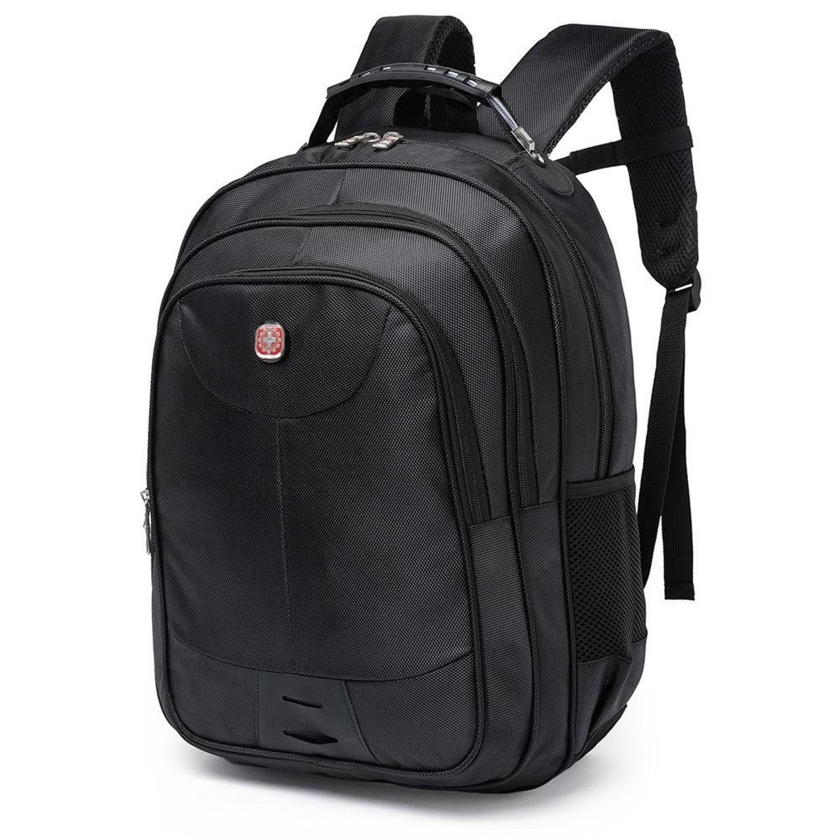 Mochila Preta Grande Resistente Cabo De Aço Reforçada - Preto | Netshoes
