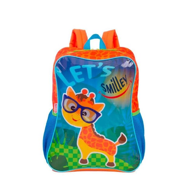Mochila Sestini M Girafa 15 Litros Azul e Laranja - Azul | Netshoes