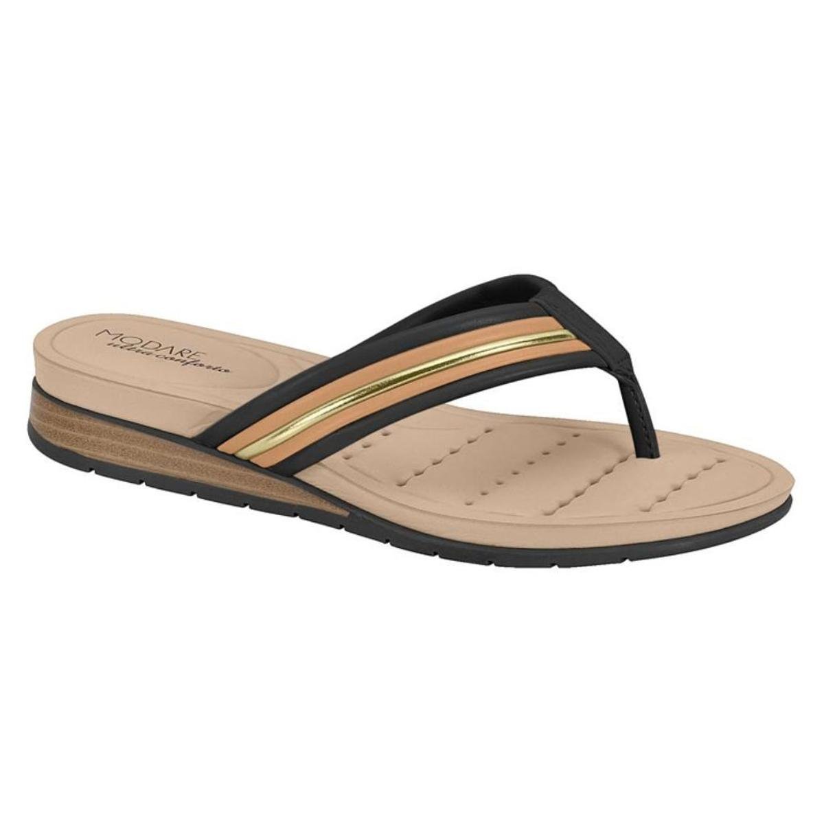Modare UltraConforto 7113.243 Chinelo Dedo Tamanho Especial - Preto ...
