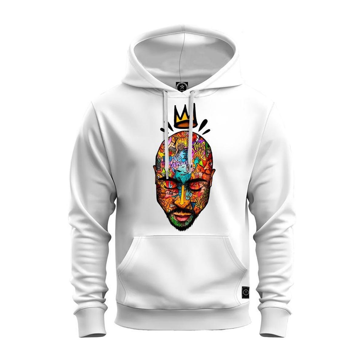 Moletom 100% Algodão Confortável Premium Macio Tupac Shakur King - Branco | Netshoes
