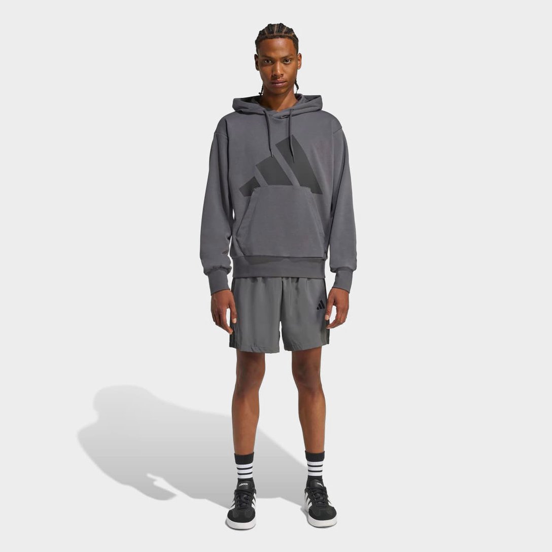 Moletom Com Capuz Adidas Big Logo Masculino - Chumbo | Netshoes