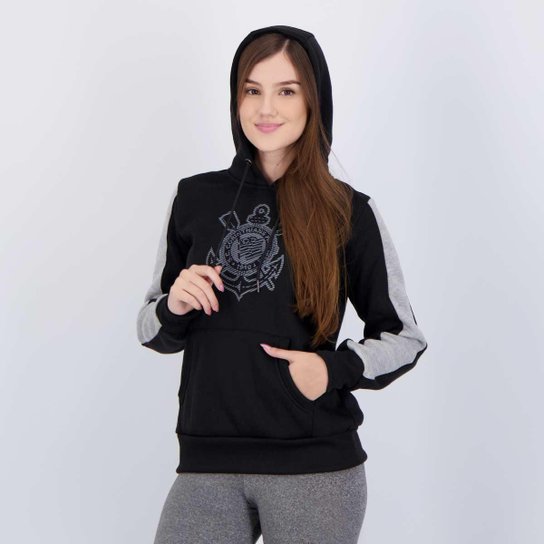 Moletom Corinthians Dorothy Feminino - Preto | Netshoes