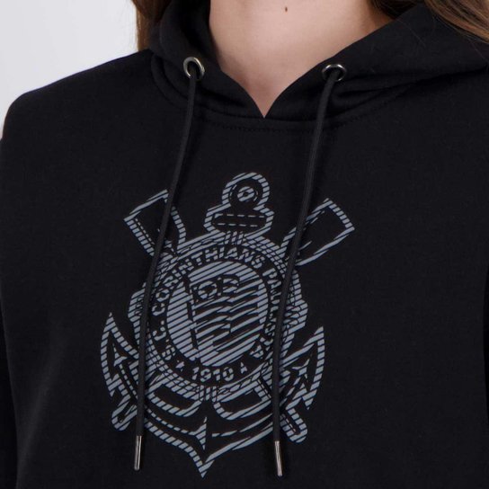 Moletom Corinthians Dorothy Feminino - Preto | Netshoes