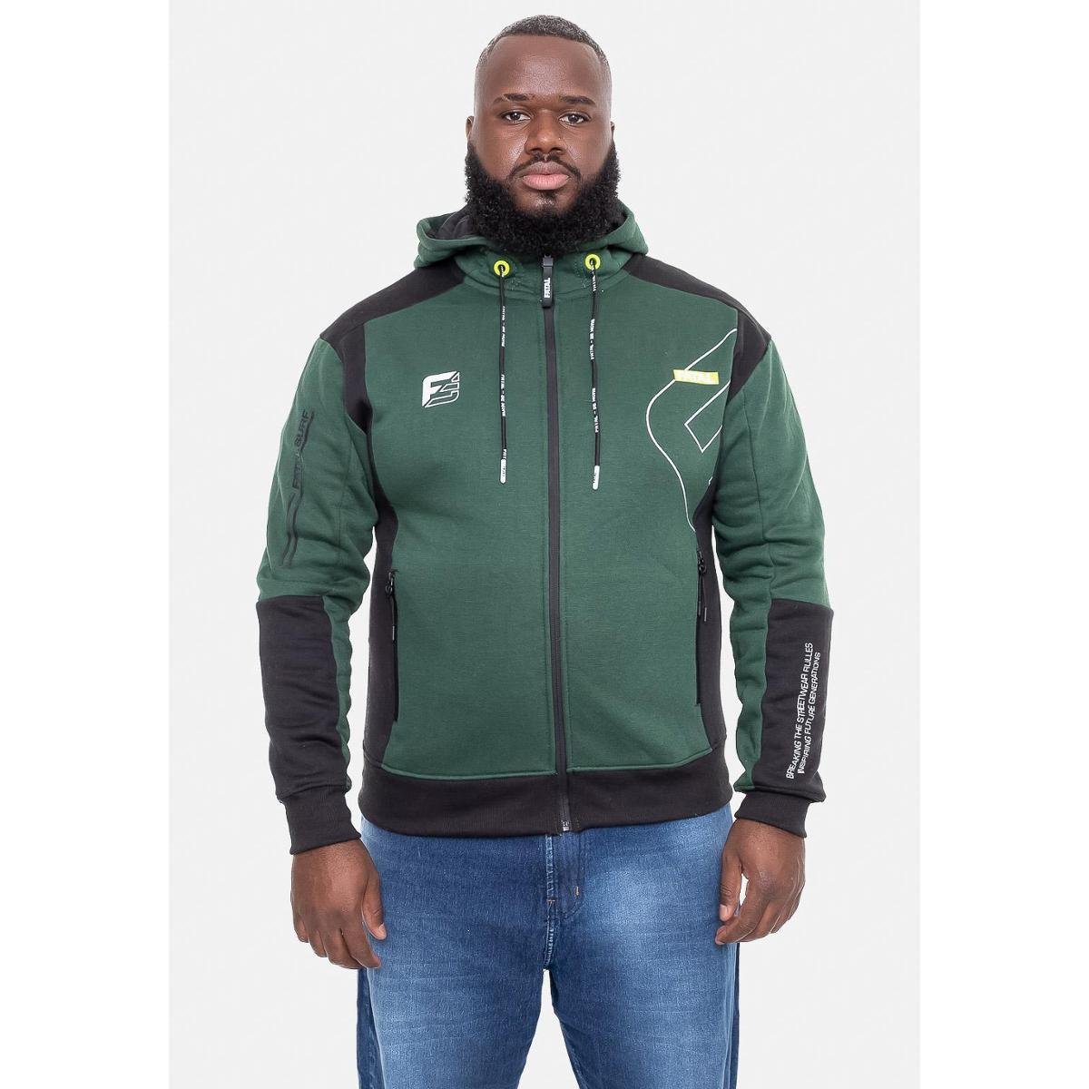 Moletom Fatal Plus Size Canguru Aberto Masculino - Verde | Netshoes