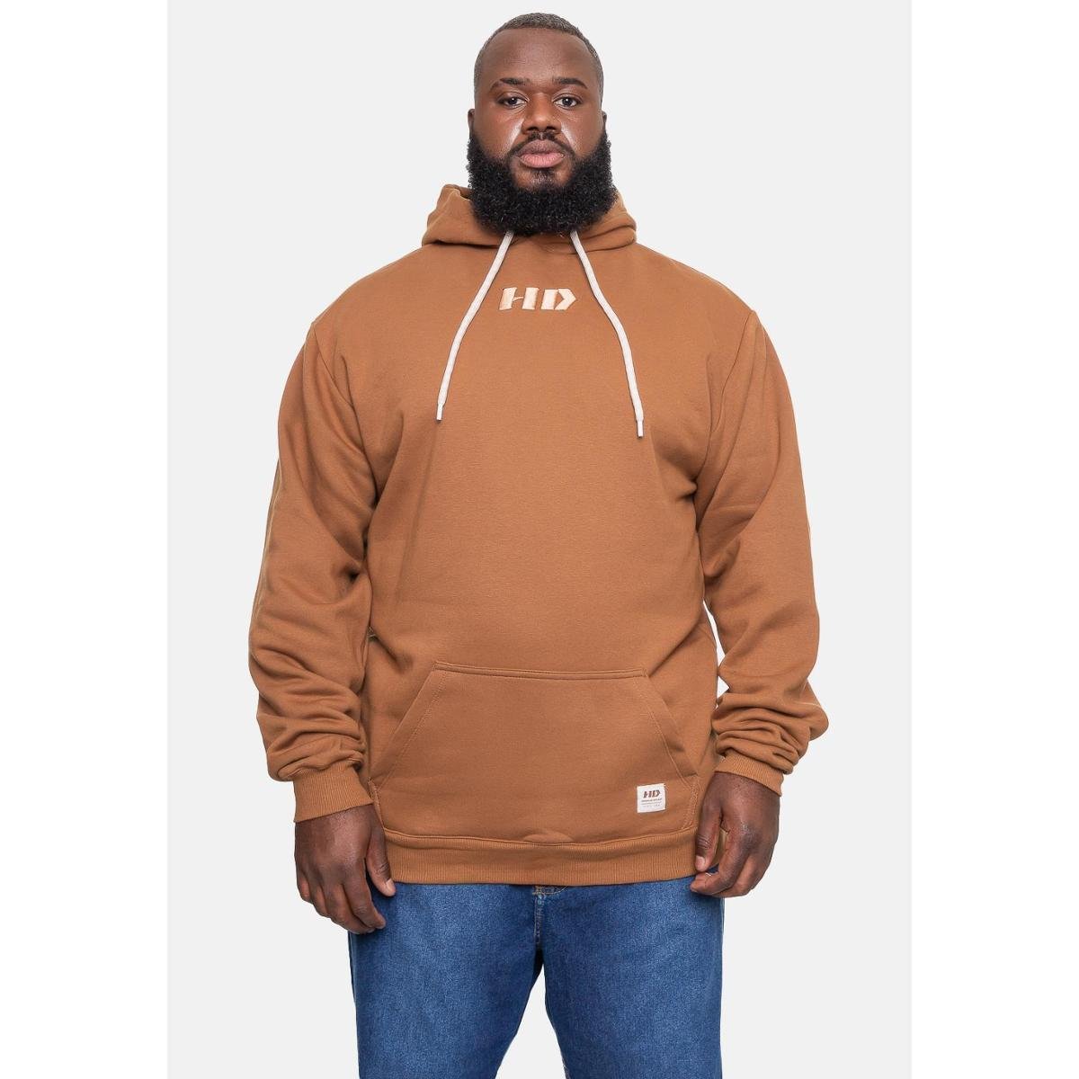 Moletom HD Plus Size Fechado Masculino - Bege | Netshoes