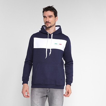 Moletom Industrie Milano Capuz Masculino - Marinho | Netshoes