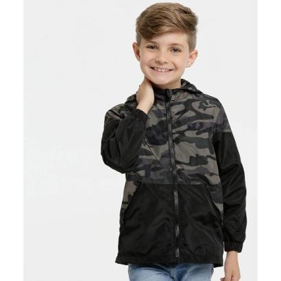 Moletom Infantil Camuflada Recortes MR Masculino - Preto | Netshoes