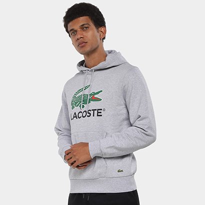 Moletom Lacoste Capuz Masculino - Mescla | Netshoes
