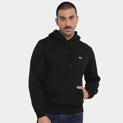 Moletom Lacoste Com Capuz Masculino - Preto | Netshoes