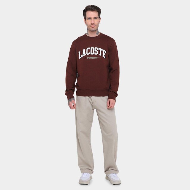 Moletom Lacoste Sportswear Masculino - Vinho | Netshoes