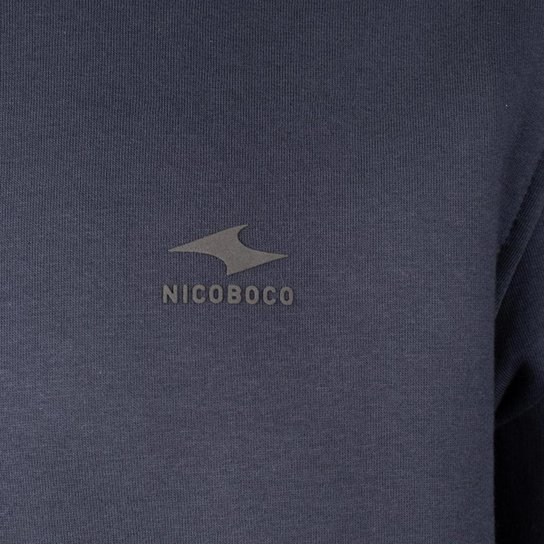 Moletom Masculino Nicoboco Logo Relevo Liso Preto - Marinho | Netshoes