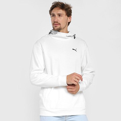 Moletom Puma Radical Com Capuz Masculino - Branco | Netshoes