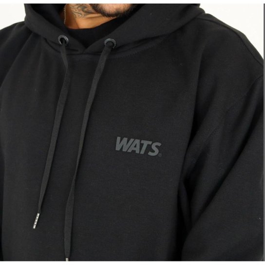Moletom Wats Nix Logo Capuz Original - Preto | Netshoes