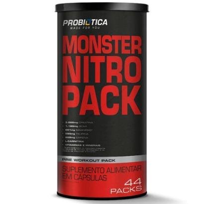 Monster Nitro Pack 44 Pack Probiótica Bcaa Creatina Vitaminas e ...