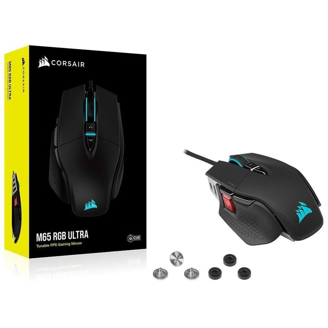 Mouse Gamer Corsair M65 Ultra, RGB LED, 26000 DPI, 8 Botões, Optical ...