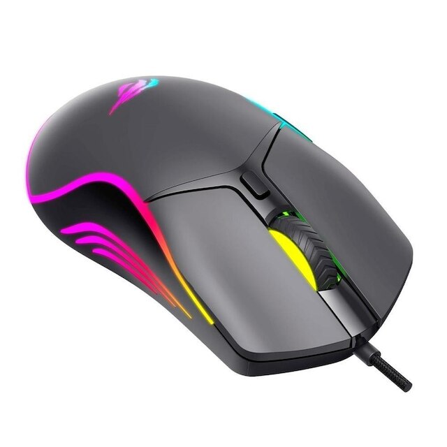 Mouse Gamer Professional Havit MS1029, RGB, 7200 DPI, 6 Botões, Preto ...