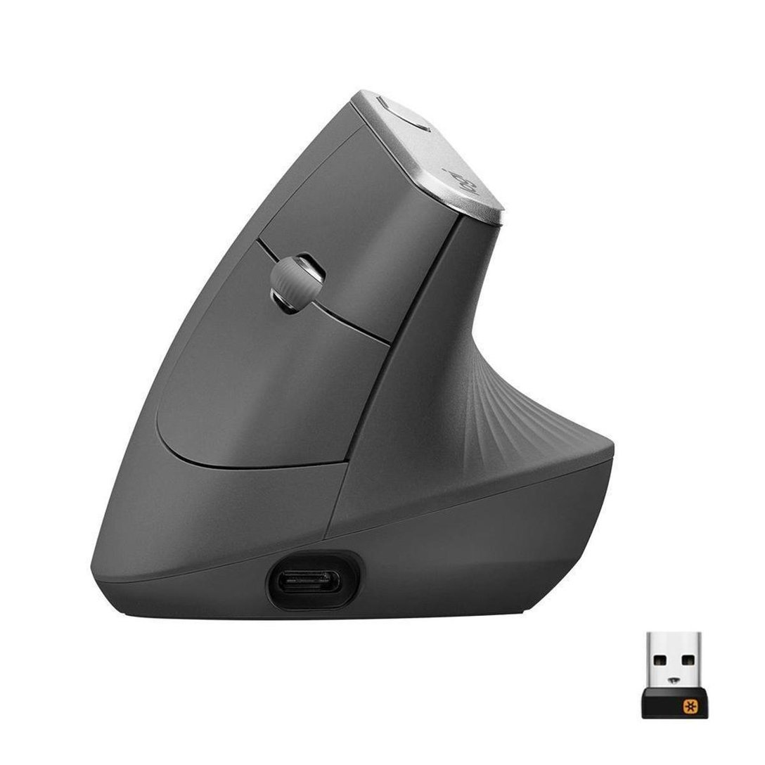 Mouse sem fio Logitech MX Vertical Design Ergonômico, USB Unifying ou ...