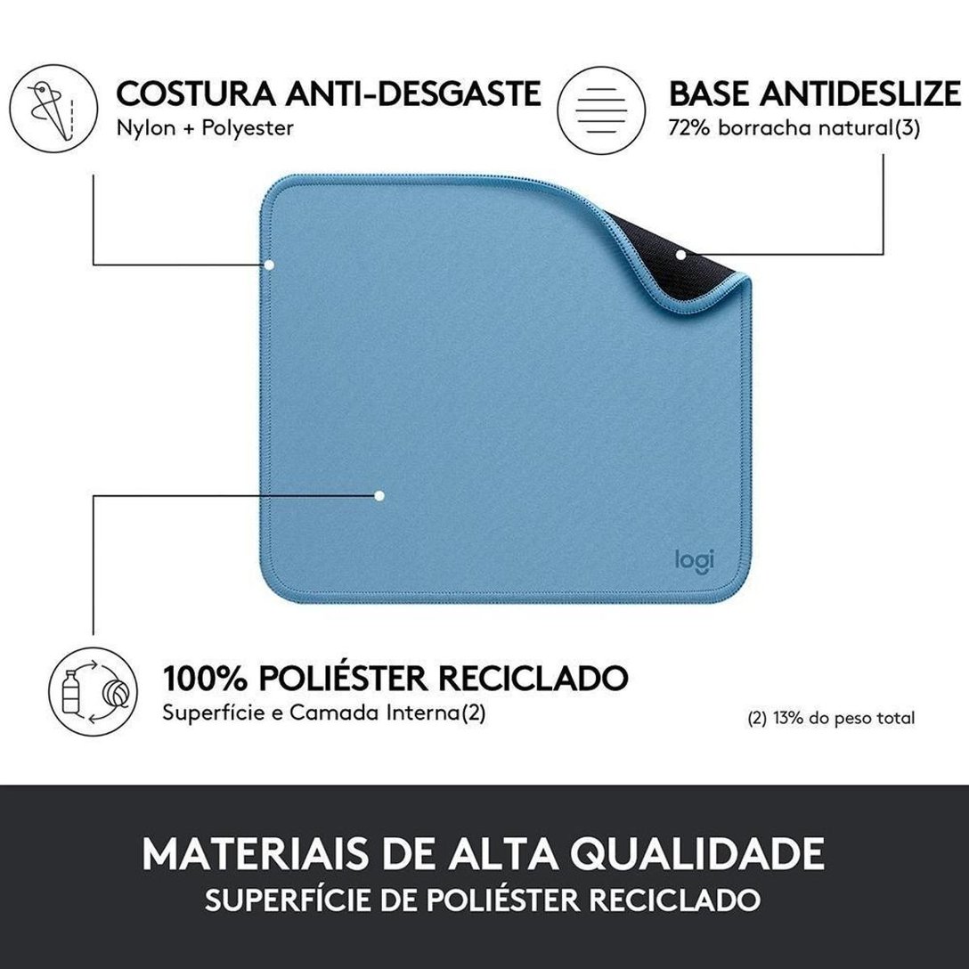 Mousepad Studio Series Logitech Portátil, 230x200mm, Antiderrapante ...