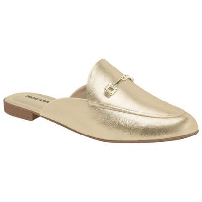 Mule Feminino Piccadilly 104024 - Ouro | Netshoes