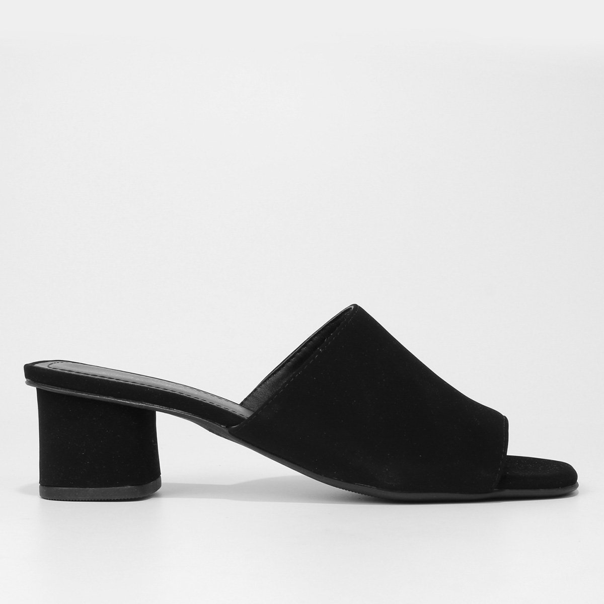 Mule Studio Ana Paula Salto Bloco Baixo Feminina - Preto | Netshoes