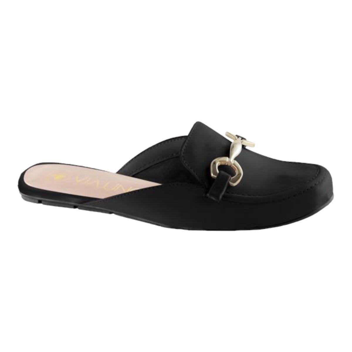 Mule Via Uno Rio 304020 Sapato Salto Baixo Calcanhar Aberto Feminino ...