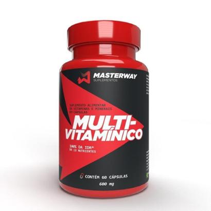 Multivitamínico Masterway 60 Cápsulas Suplemento Alimentar de Vitaminas ...