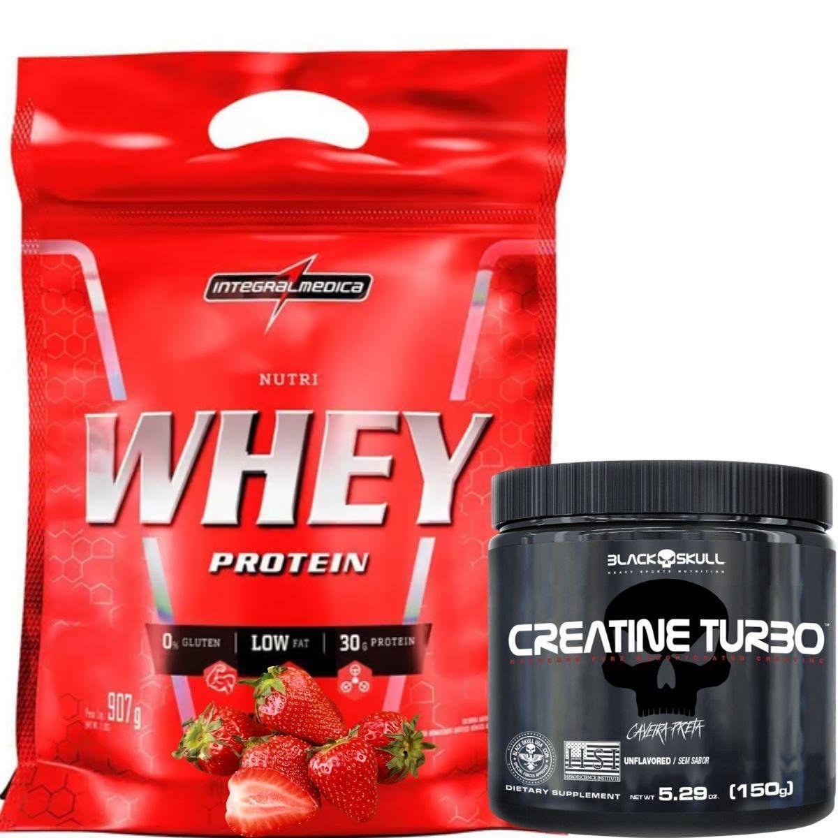 Nutri whey protein sache 900g + Creatina turbo 150 g black s ...