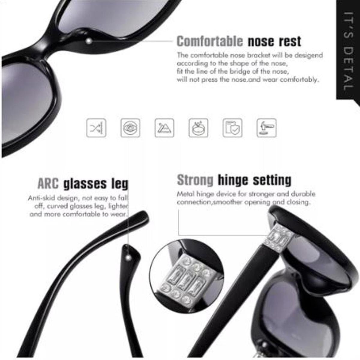 Occulos anti reflexo Proteção Retangular s/ grau - Preto | Netshoes