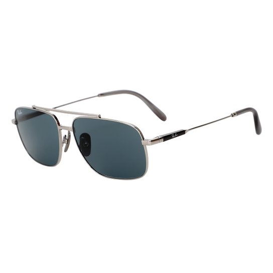 Óculos de Sol Ray Ban Michael Titanium - Prata | Netshoes