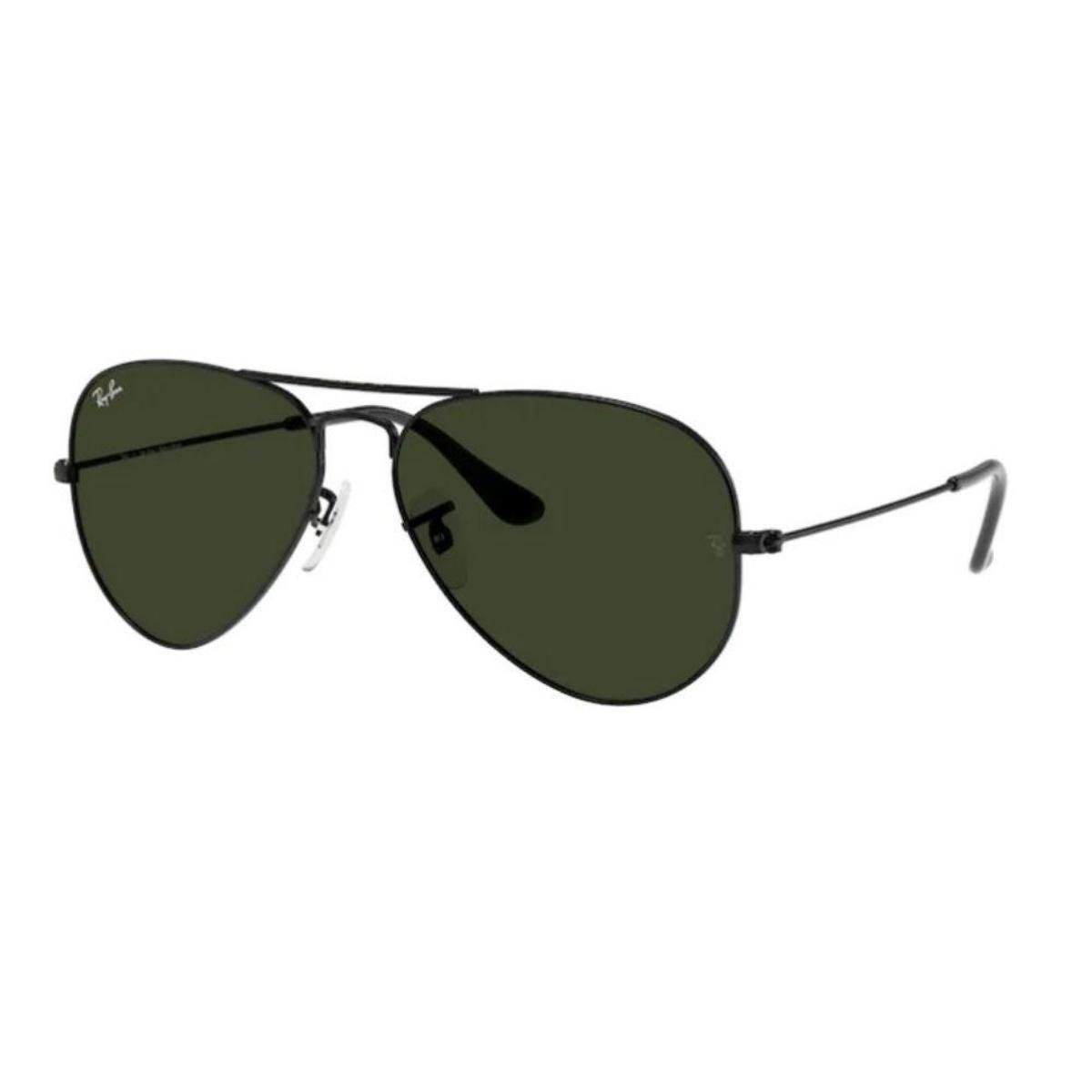 Óculos solar ray ban aviador preto unissex proteção UV - Preto | Netshoes
