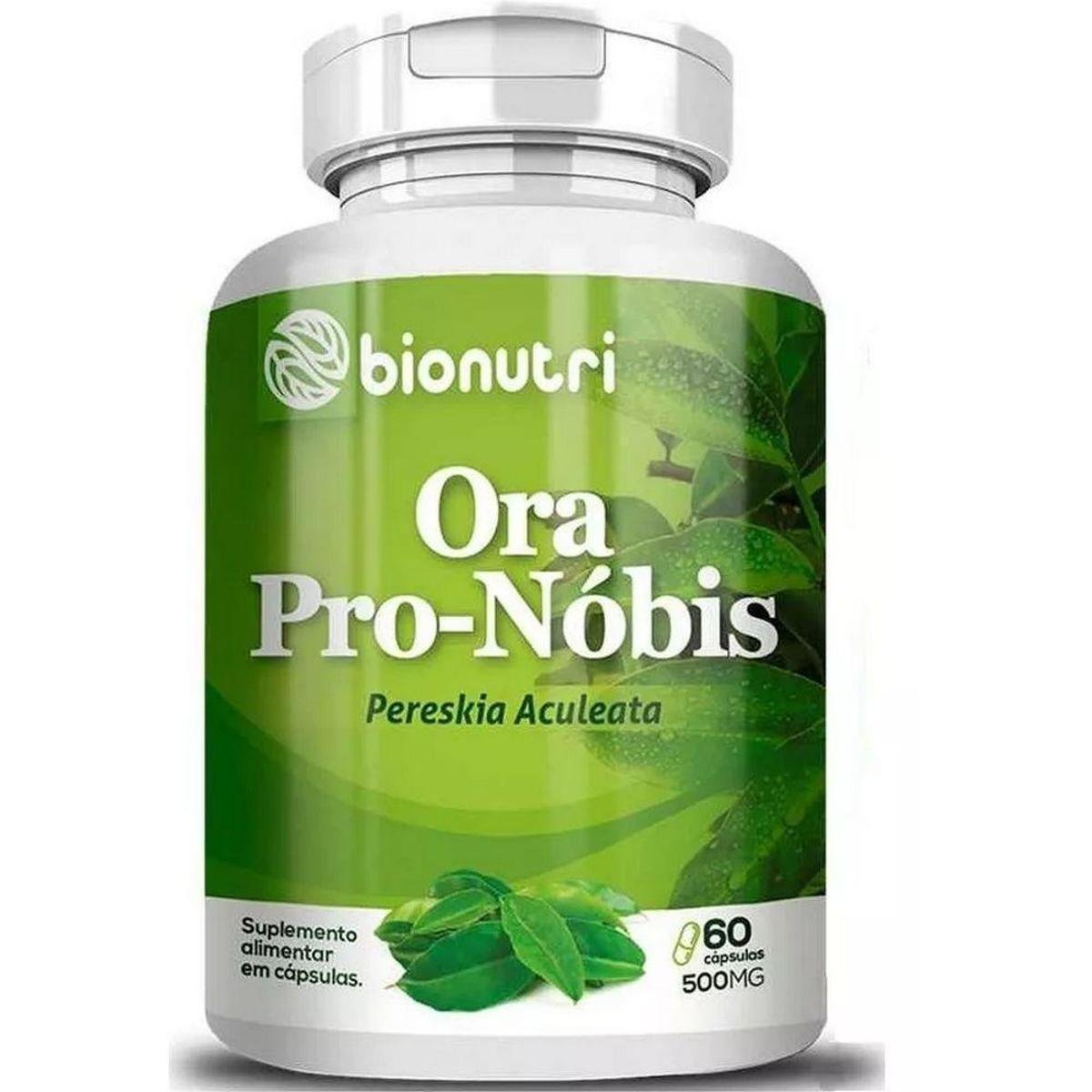 Ora Pro-Nóbis Pereskia Aculeata - (60 Capsulas) - Bionutri - Natural ...