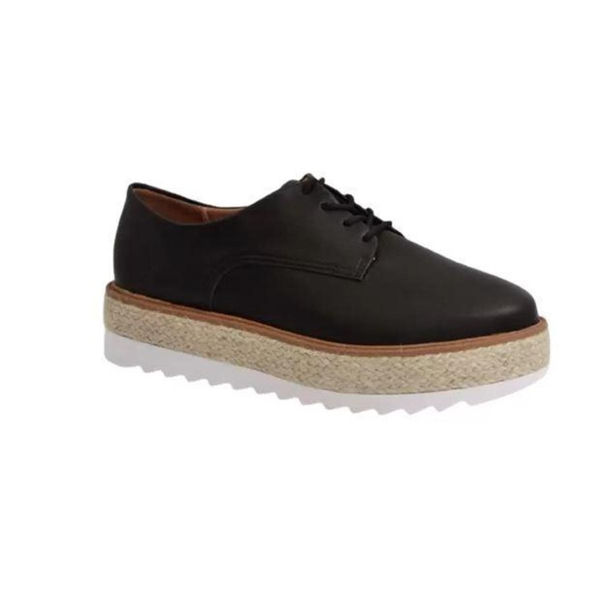 OXFORD FEMININO FLATFORM VIZZANO REF:1330200 - Preto | Netshoes