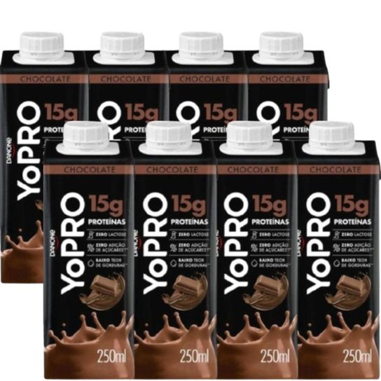 Pack 8 unidades YoPRO bebida láctea UHT 250ml Danone - 15g de proteína ...