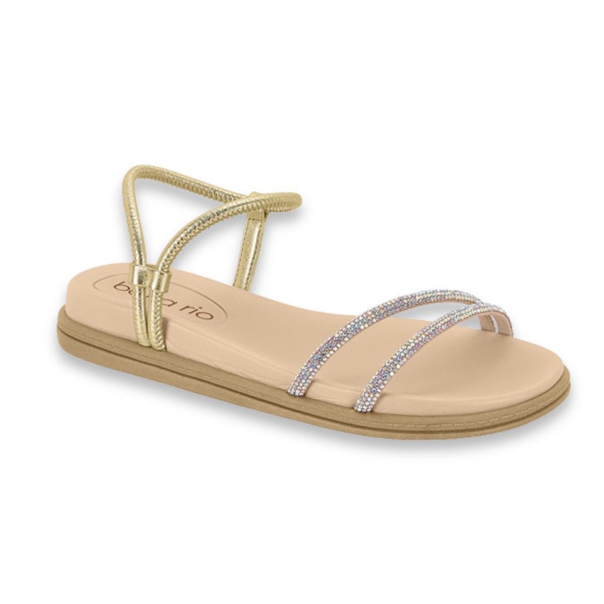 Papete Feminina Beira Rio Tp Metalizado Premium Dourado/Aurora Boreal ...