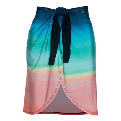 Pareô Curto She Estampa Sunset Degadé - Laranja | Netshoes
