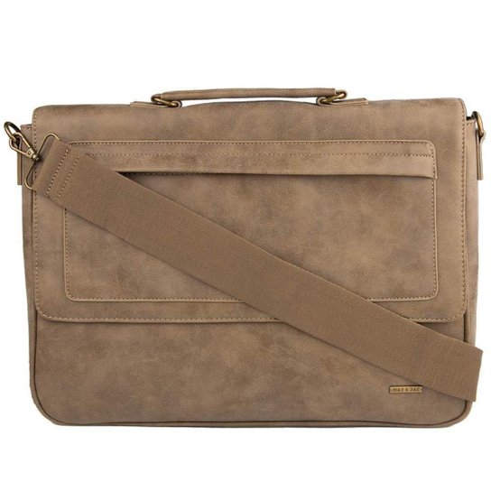 Pasta Executiva Tiracolo Carteiro Mac & Jac Notebook Marrom - U ...