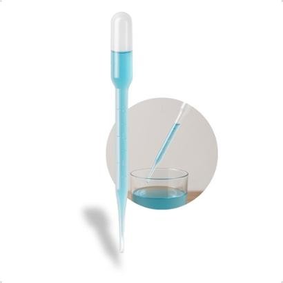 Pipeta Pasteur Conta Gotas Medicinal Plástica Descartável 3 ML Marcador Medidor- 10 Unidades ...