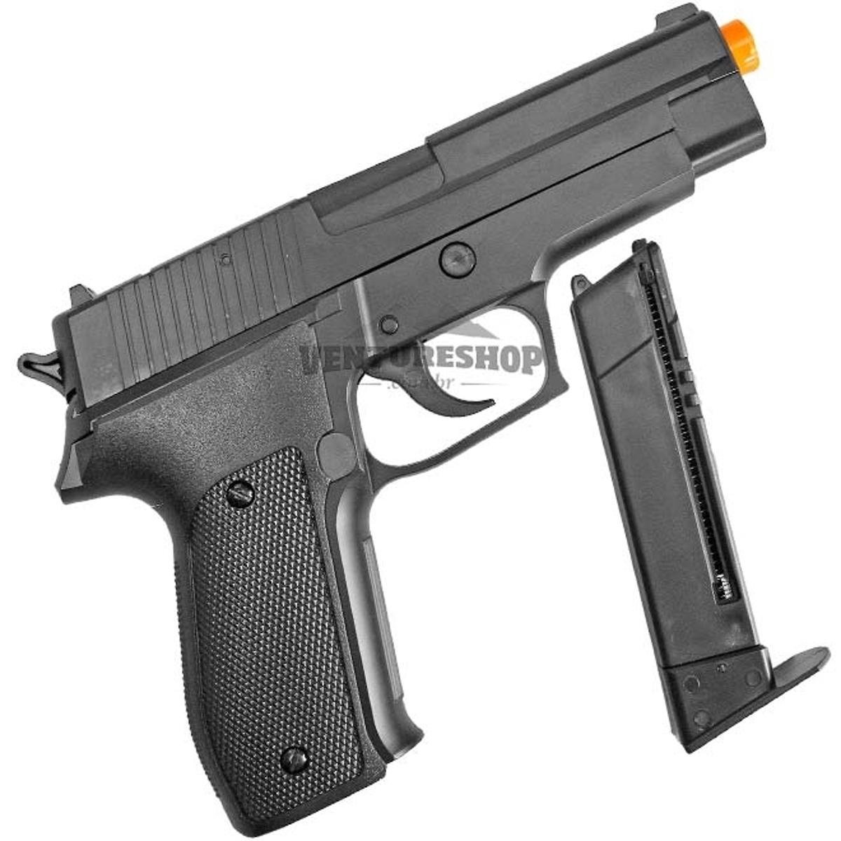 Pistola de Airsoft P226 KWC Spring 6mm + BBs - Preto | Netshoes