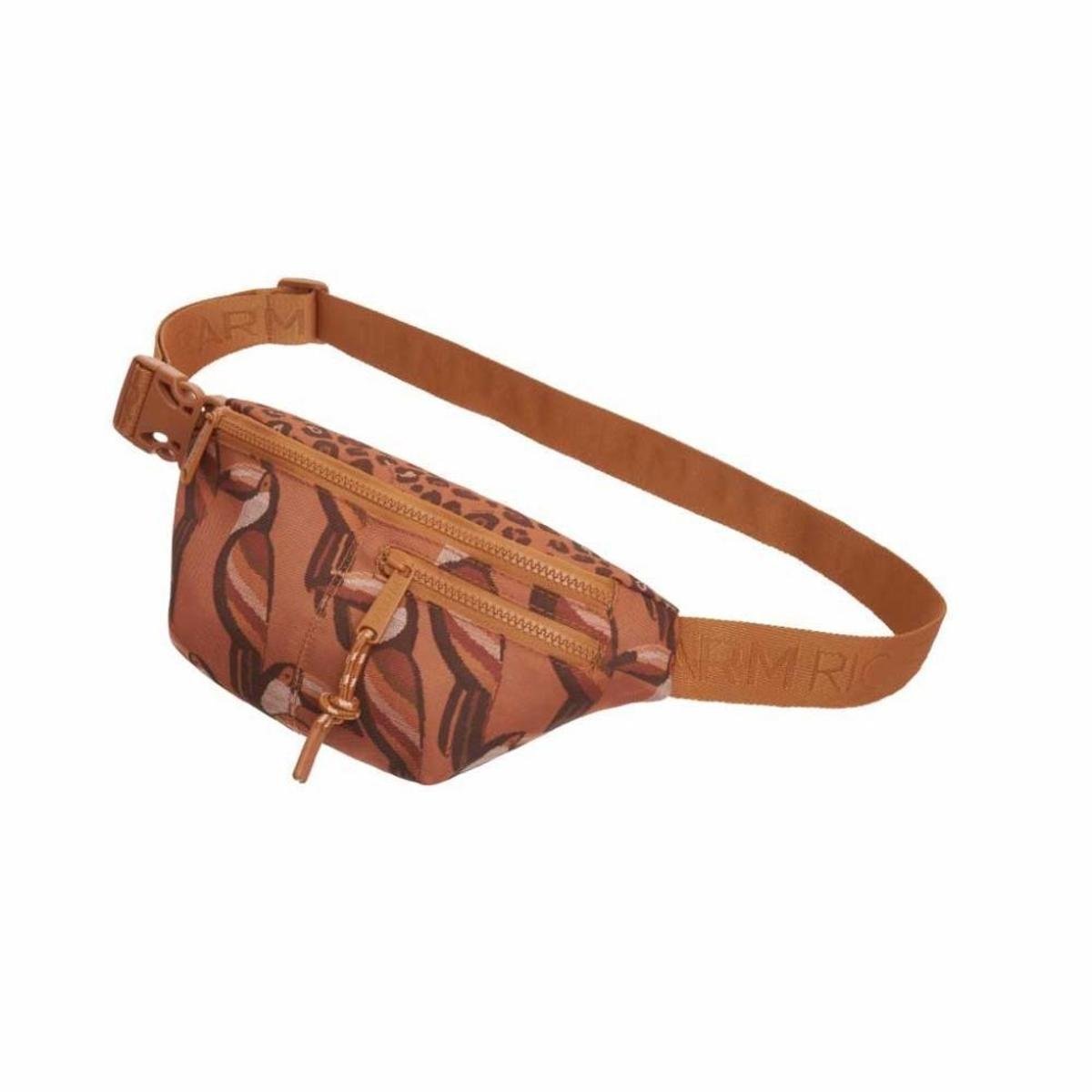 Pochete Farm Dengo Estampada Tucano Ponto Cruz - Marrom | Netshoes