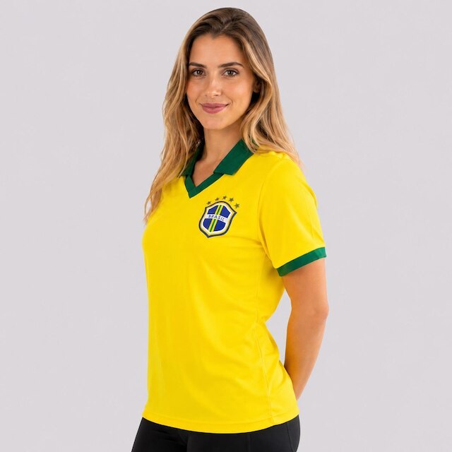 Polo Brasil Penta Feminina - Amarelo | Netshoes