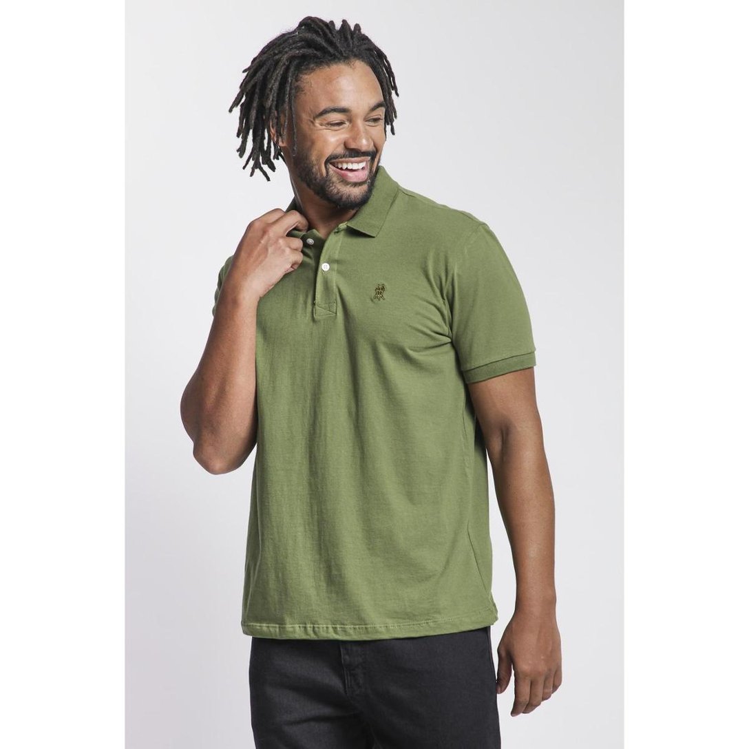 Polo Masculina Piquet Gola Lisa Polo Wear Verde Escuro - Verde | Netshoes