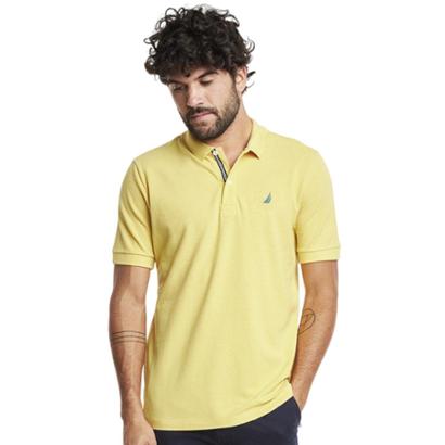 Polo Nautica Masculina Piquet Performance Deck Amarela - Amarelo | Netshoes