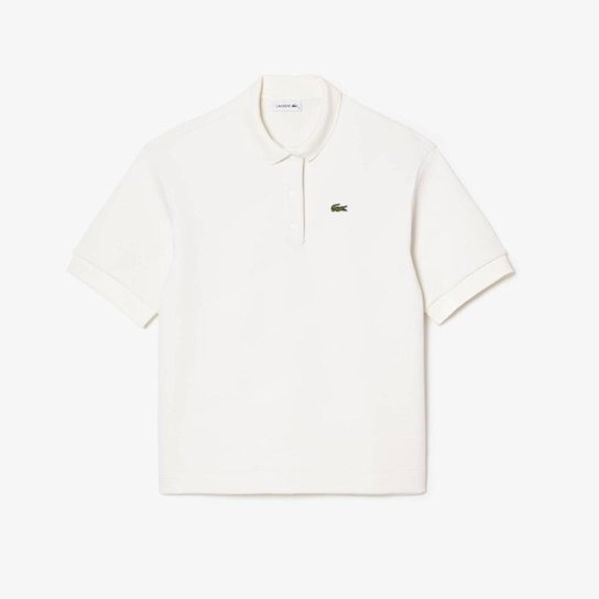 Polo oversized em piqué de algodão dupla face - Branco | Netshoes
