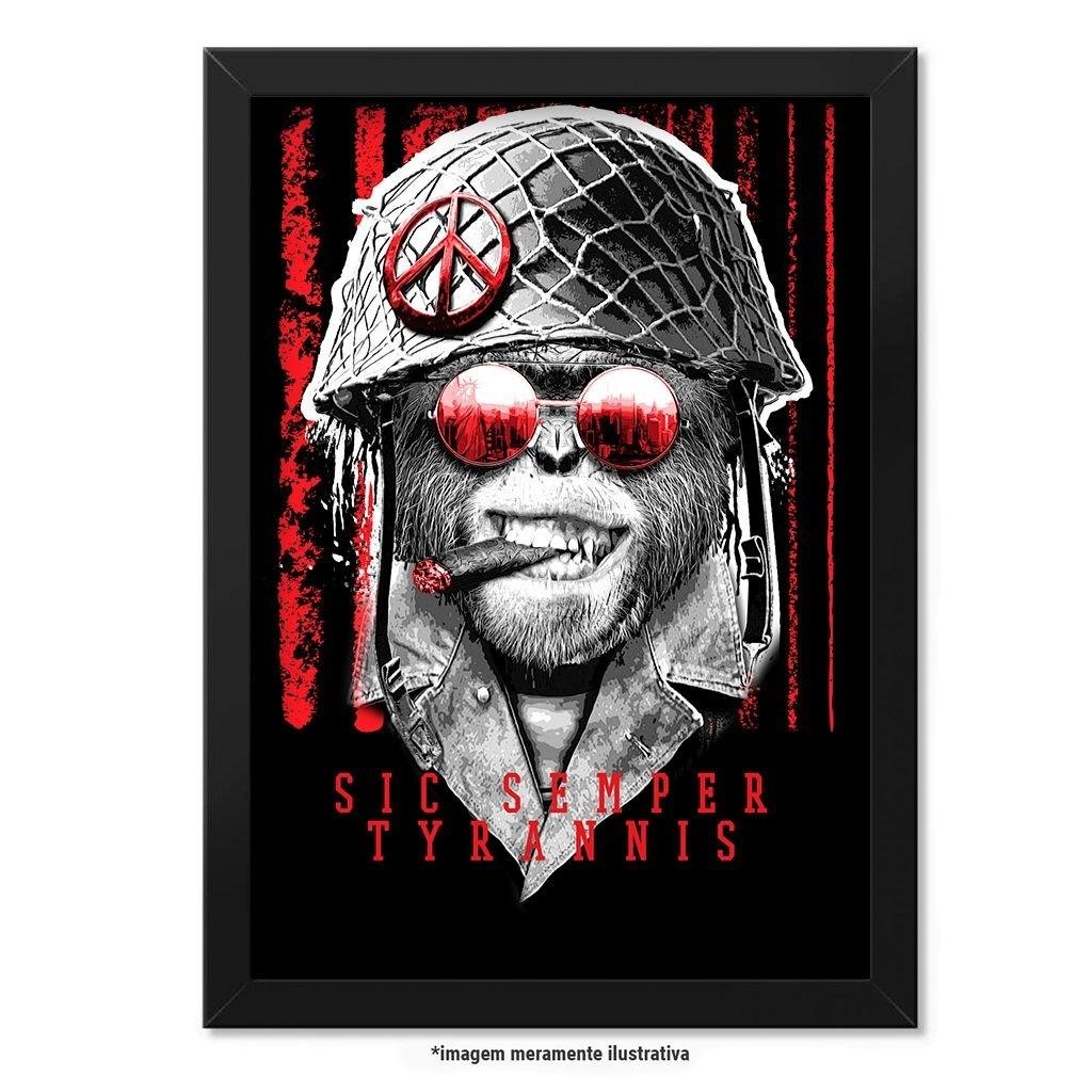 Poster Militar com Moldura - Sic Semper - Preto | Netshoes