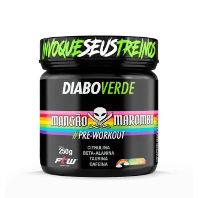 Pre Treino Diabo Verde Mansao Maromba 250g Sabor Arco-Iris - Incolor ...