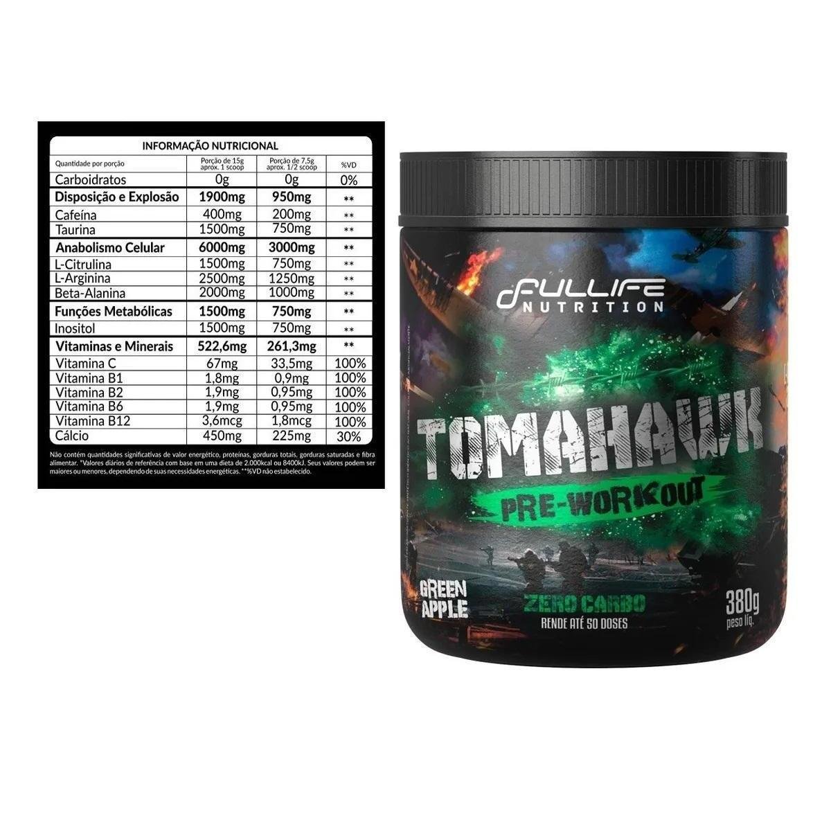 Pré Treino Tomahawk (380g) Fullife - Energy Ice - Energético | Netshoes
