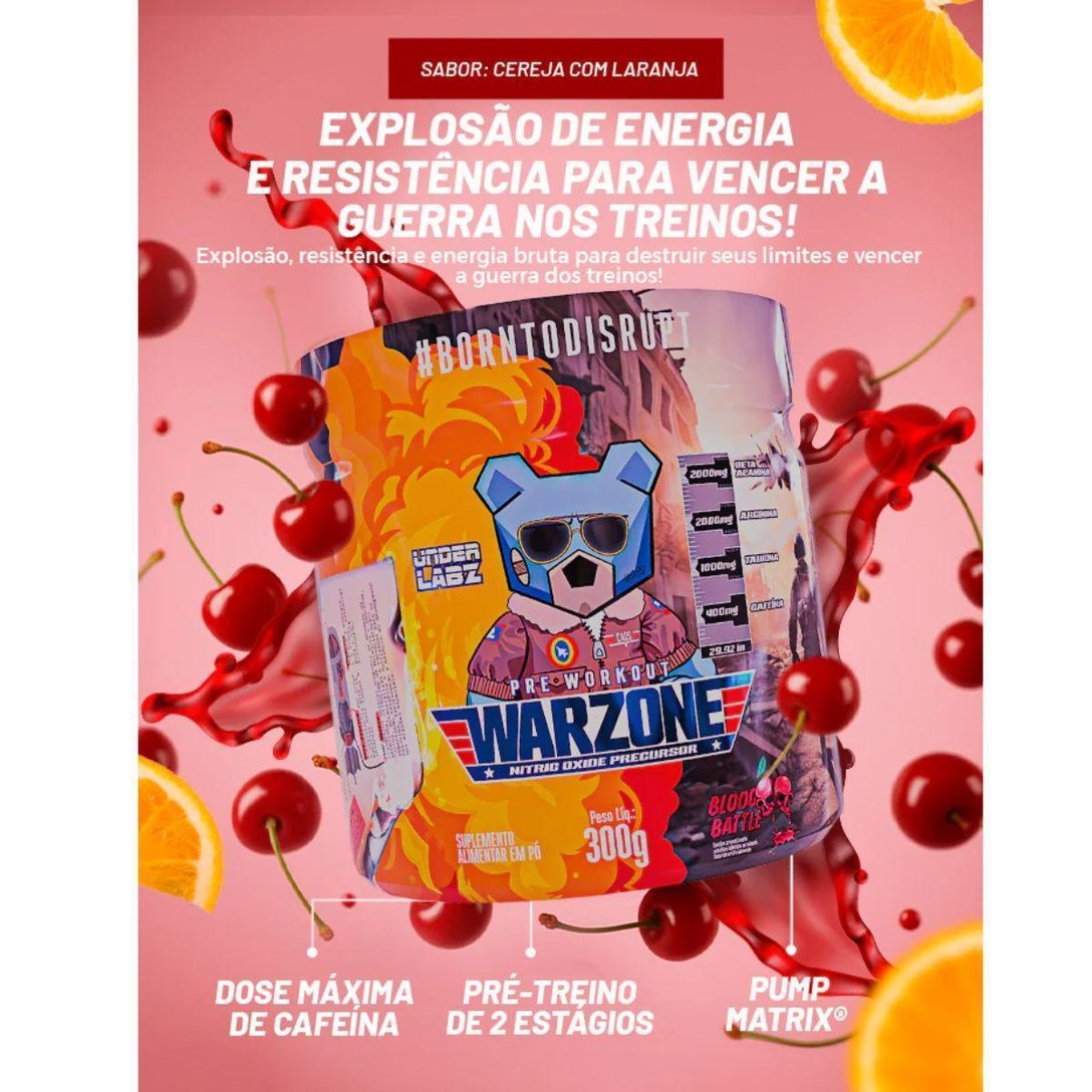 Pré-Treino Warzone Under Labz 150g Pump Matrix Suplemento - undefined | Netshoes